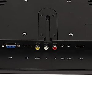 Qinlorgo LCD Display Monitor, Easy Hanging VGA AV BNC USB Intput 11.6 Inch Computer Monitor for Family for Laptops (US Plug)