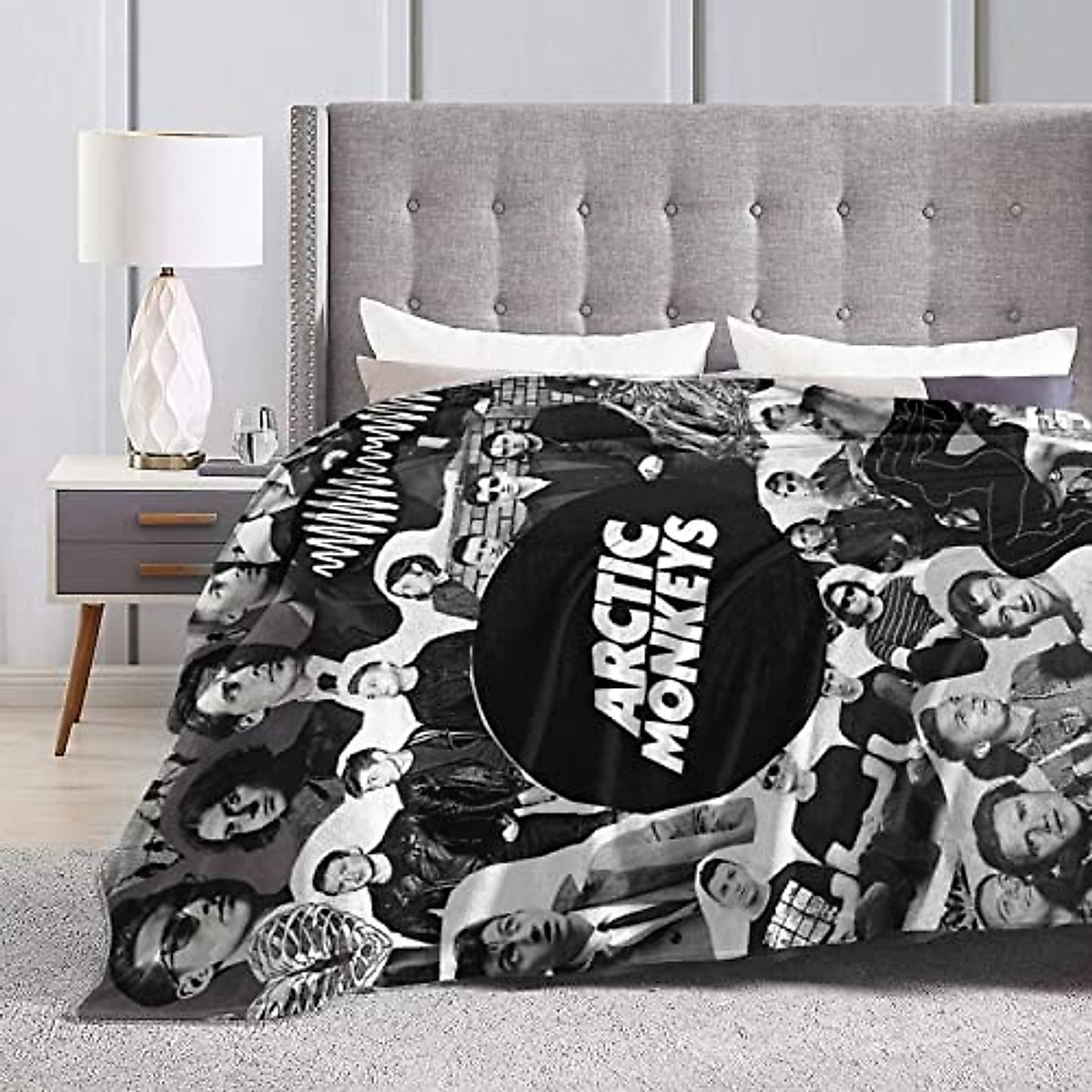STYLOPUNK Alternative Rock Arctic Music Monkeys Throw Blanket Lightweight Flannel Blankets Novelty Fleece Bed Blanket All Seasons 60"X50"