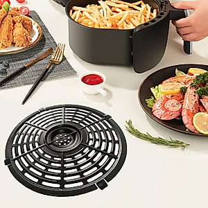 Upgraded 8QT Air Fryer Crisper Tray for Instants Pot Duo Crisp Air Fryers, 3.7QT Double-layer Coating Air Fryer Grill Pan Plate, Broil Tray, Dehydrate Tray for Gowise Crux Air Fryers, Nonstick