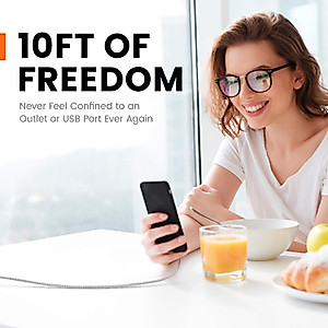 ReTrack Helix Braided Nylon USB-A to USB-C Charge & Sync Cable, Micro USB, Black, 5 ft (ETHACM10WT)