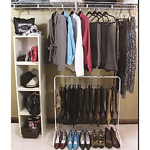Boottique Boot Organizer: The Boot Rack - Fits in Most Closets- Hangs, Holds, Shapes, & Protects every size and style of Boots (The Boot Rack with 6 Original Silver Hangers)
