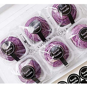 20 Sheets(200Pcs) Food Retail Package Seal Self Adhesive Paper Sticker Labels Sealing Stickers Tamper Evident Labels Decorative Labels for Handmade Baking Craft Arts and More