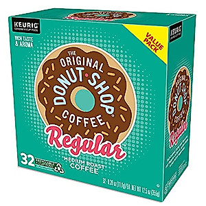 The Original Donut Shop Regular, Single-Serve Keurig K-Cup Pods, Medium Roast Coffee Pods, 32 Count