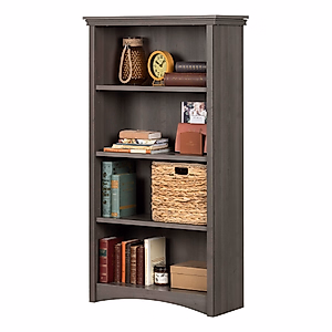 South Shore Artwork 4-Shelf Bookcase, Gray Maple