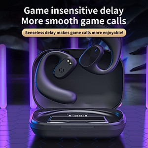 Open Ear Headphones Wireless Bluetooth Running Earbuds with Earhooks Air Bone Conduction Headphones Bluetooth Over The Ear Wireless Earbuds for Gym Cycling Open Ear Bone Conduction Earbuds Head Set