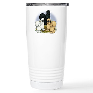 CafePress Silkie Chicken Trio Stainless Steel Travel Mug Stainless Steel Travel Mug, Insulated 20 oz. Coffee Tumbler