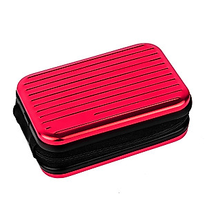 VanGoddy Pascal Metal Carrying Hard Case for Sony Cyber Shot DSC Model W560 W570 W610 W620 W650 W690 W710 W730 W800 Point and Shoot Digital Cameras (Pink)