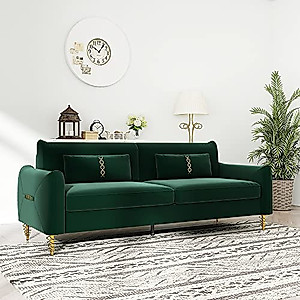 TUBAIHON Oversized Sectional Sofa Couch L Shaped U Shaped Convertible Chenille Modular Couch Set Deep Seat Couches for Modern Living Room/Apartment/Office (1, P19-green)