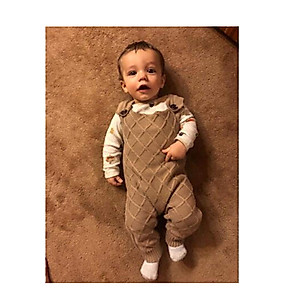 Auro Mesa Vintage Baby Boy Knitted Outfits Overalls Romper Toddler Little Infant Photoshoot Props Clothes 9-12 Months