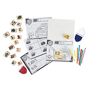 Melissa & Doug PAW Patrol Wooden Stamps Activity Set with Markers, Activity Pad (25 Pieces)