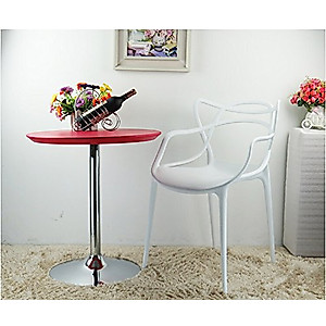 Mod Made Mid Century Modern Molded Plastic Loop Chair (Set of 2), White