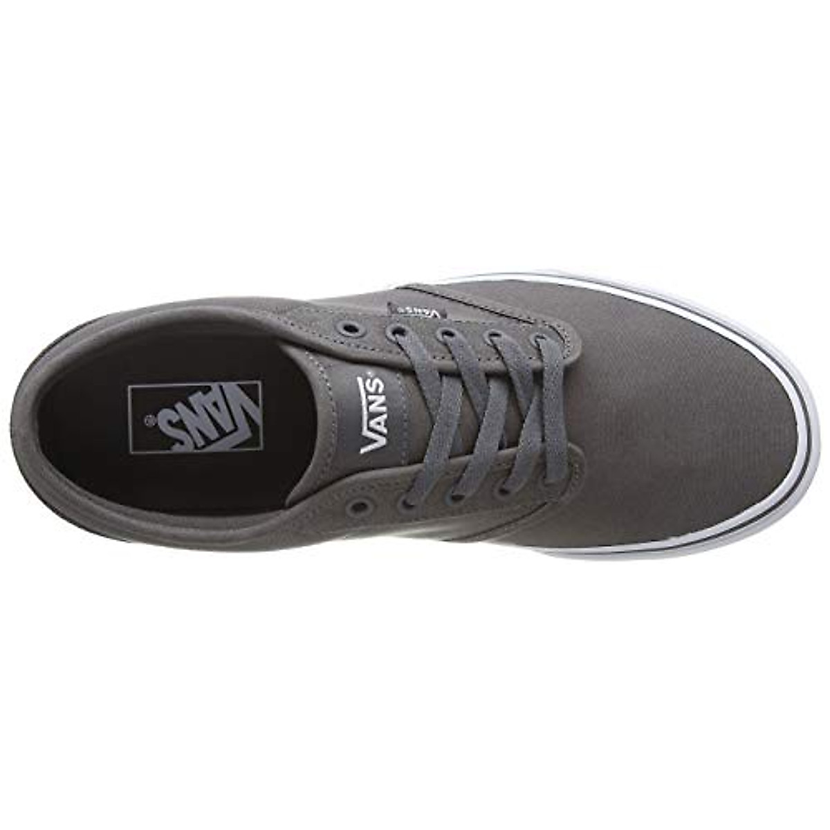 Vans Men's Atwood Sneaker, Canvas Pewter White, 14