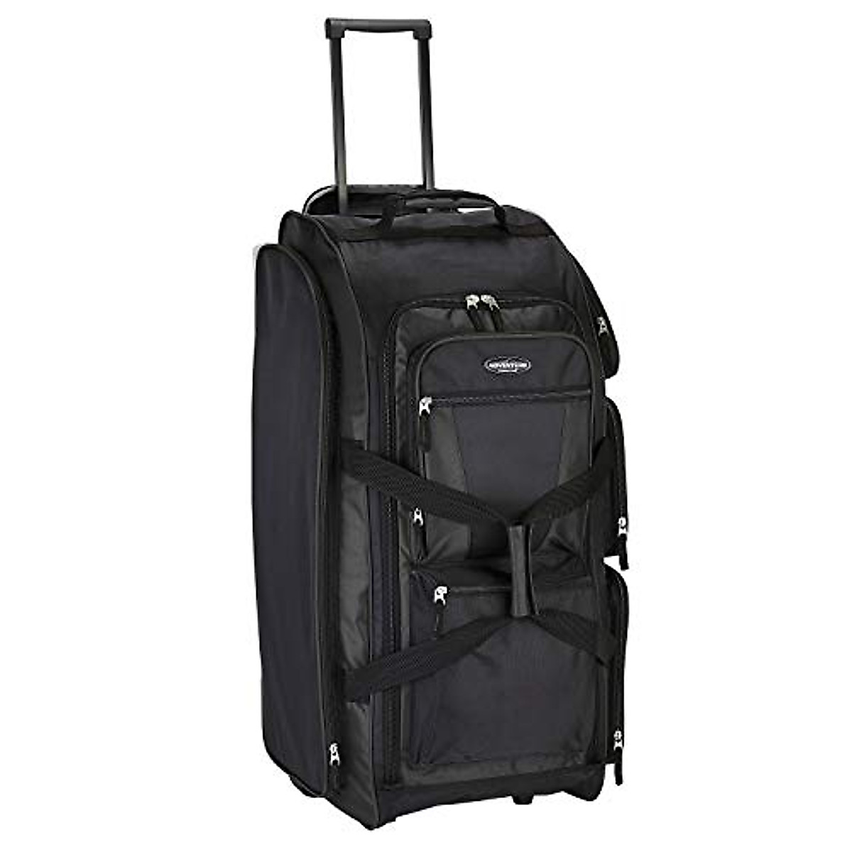 Travelers Club Xpedition 30 Inch Multi-Pocket Upright Rolling Duffel Bag, Black, 30" Suitcase
