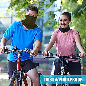 4 Pack Neck Gaiter Breathable Bandana Mask for Outdoor Protection,Washable Reusable Cooling Gator Mask Face Scarf Cover Protect from Dust Sun for Men Women Fishing Cycling Running Gaitor, Solid