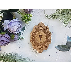 Wooden Embroidery Diamond Painting Accessories Storage Box Beads Organizer with Wooden lid Tray Divider Jewelry Box Needlework Bead Holder (Key)