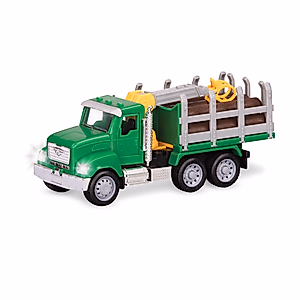 Driven by Battat – Toy Logging Truck For Kids – Contruction Vehicle Toy – Lights & Sounds – Movable Parts – 3 Years + – Micro Logging Truck