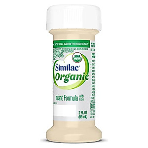 Similac Organic Infant Formula with Iron, Ready to Feed, 2 fl oz bottles (Pack of 48)