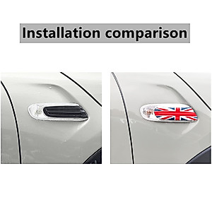 Side Scuttle Lamp Light Fender Panel Frame Trim Cover Compatible with Mini F Series MTK26 (03, F55 Hardtop F56 Hatchback F57 Covertible)