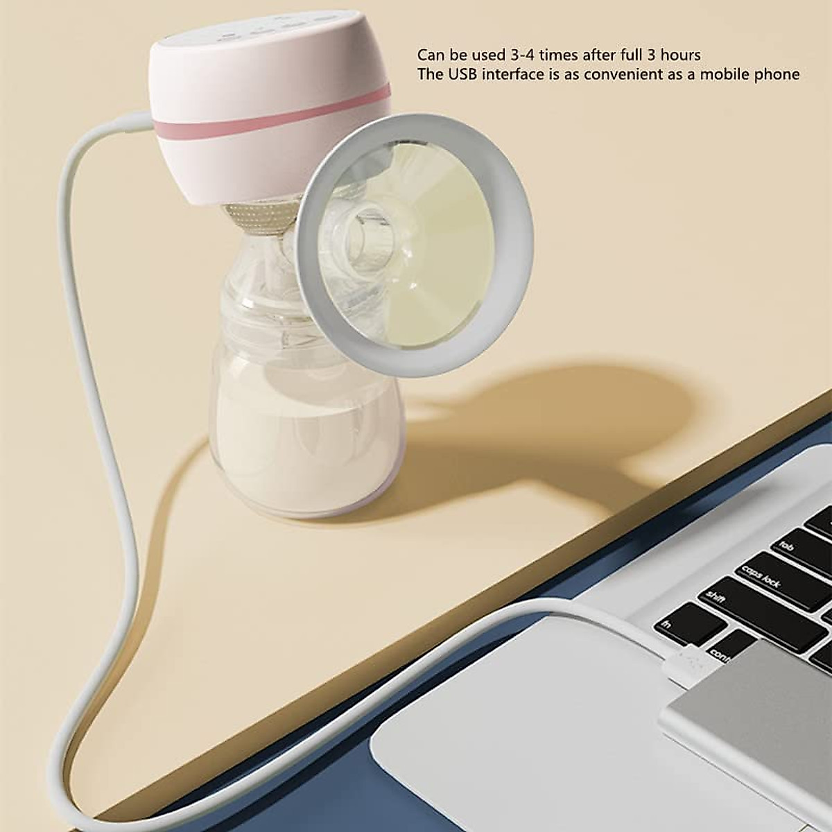 Electric Breast Pump with 10 Breastmilk Storage Bags， All-in-one Automatic Electric Breast Pump Painless Breast Massager，3 Modes, 9 Levels,Portable Breast Pump Strong Suction Power, Quiet, Pain Free