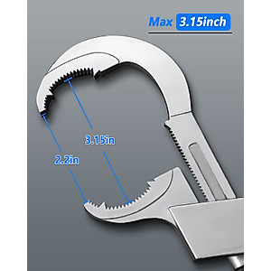 Universal Adjustable Double-Ended Wrench - Multifunctional Bathroom Wrench, Universal Pipe Wrench, Crescent Wrench Sets Hand Tool for Water Pipe Repair & Home Accessories