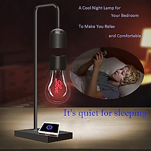 Floatidea Magnetic Levitating Lamp with Phone Wireless Charger Levitation Floating Light Bulb Novelty Love Lamp for Valentine's Day Birthday Anniversary Romantic Christmas Gift Decoration