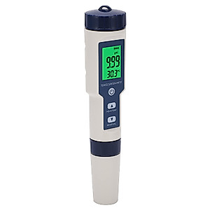 Zyyini EZ‑9909SP 5 in 1 Water Quality Test Pen for pH, EC, TDS, Salinity and Temperature IP 67 Waterproof and dustproof Automatic Recognition