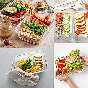 ZRRHOO 10 Pack Orange Food Storage Container Set, Glass Meal Prep Containers with Lids (Built in Vent), Airtight Bento Boxes for Microwave, Oven, Freezer and Dishwasher, BPA Free & Leak Proof