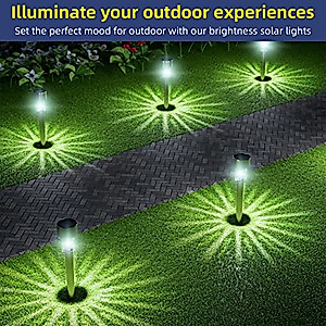 Cvosua Solar Outdoor Lights 12 Pack, Waterproof Outdoor Lights, Solar Garden Lights, Solar Powered Landscape Lighting for Pathway, Patio, Yard, Lawn, Walkway, Deck and Driveway