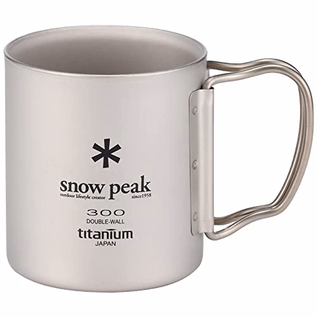 Snow Peak Ti-Double 300 Mug - Titanium Mug - Intended for Daily Use and Camping Sets - 3 x 3.4 in