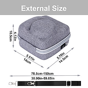 Aenllosi Hard Carrying Case Replacement for Fujifilm Instax Mini 12/11 Instant Camera,Protective Case Compatible with Instax Camera Mini 12/11(Clay White)