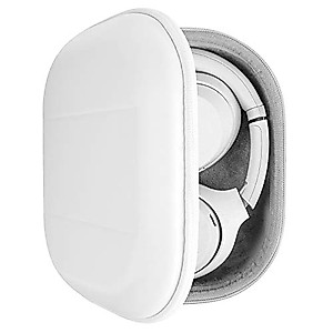 Geekria Shield Headphones Case Compatible with Sony WH1000XM4 White, WH1000XM3, WH-XB910N, MDR-1000X Case, Replacement Hard Shell Travel Carrying Bag with Accessories Storage (White)