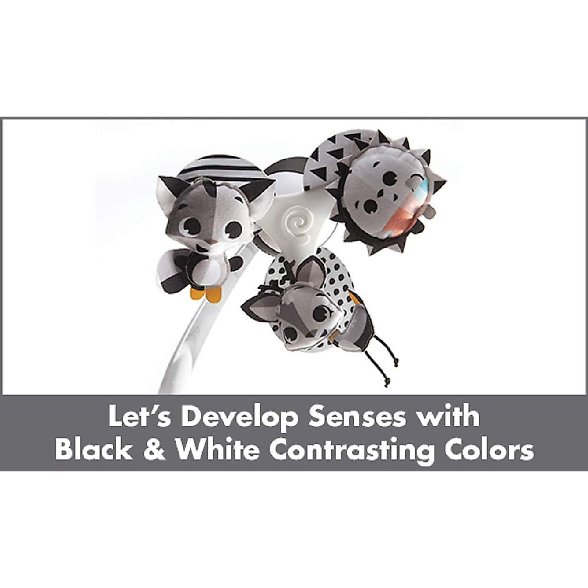 Tiny Love Take Along Mobile Magical Tales, Black/White 1 Count (Pack of 1)