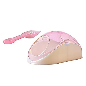 Gralara Transparent Hamster Sand Bath Container Cages High Capacity Litter Room Small Animal Bath Box for Gerbil, Squirrel, Chinchilla, Hedgehog, Pink