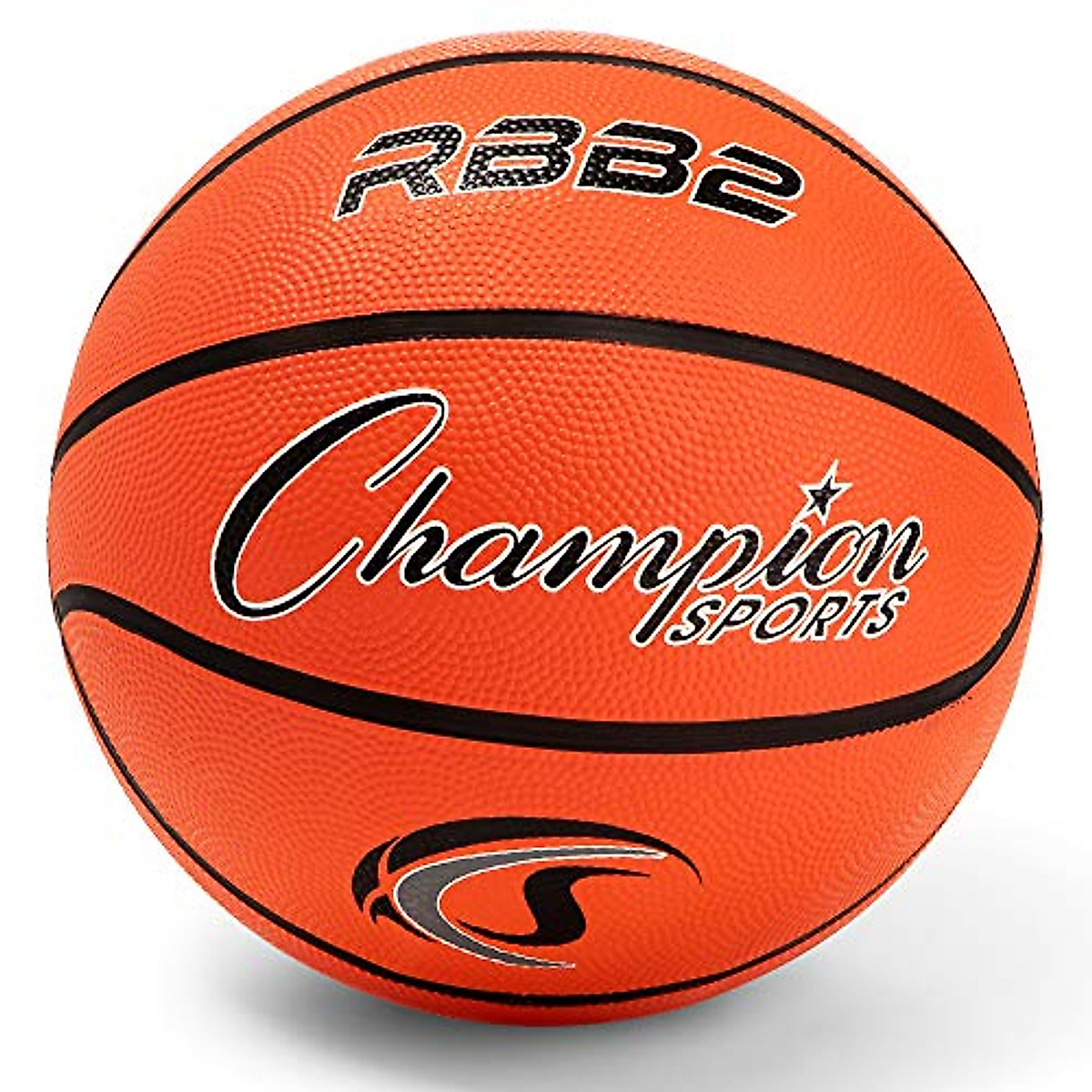 Lifetime 90022 32" Youth Portable Basketball Hoop, Red/Black & Champion Sports Rubber Junior Basketball, Heavy Duty - Pro-Style Basketballs, and Sizes (Size 5, Orange)