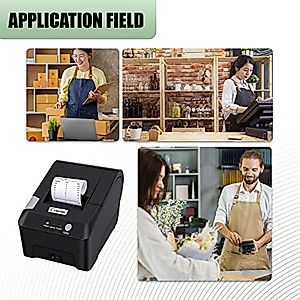 CASHTEK TP-58PLUS Thermal POS Printer, 58mm Receipt Printer, RS-232 Serial & Cash Drawer Interface for ESC/POS,Support Connect Money Counter Machine & Cash Drawer