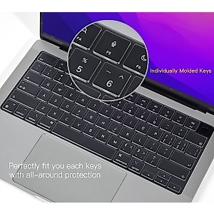 CaseBuy Premium Keyboard Cover for M2 M3 MacBook Air 15 inch A2941 A3114, M2 M3 MacBook Air 13.6" A2681 A3113, 2024 2023 2022 2021 MacBook Pro 14" 16" M4 M3 M2 M1 Chip Pro/Max, US ANSI Layout