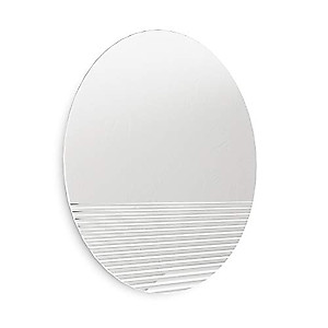 Umbra Ridge Wall Mirror for Entryways, Bathrooms, Living Rooms and More, 24 Inch, Clear