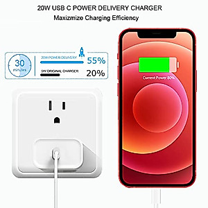 iPhone 14 13 Fast Charger, [Apple MFi Certified] USB C Wall Charger Fast Charging 20W PD Adapter with 6FT Type-C to Lightning Cable Compatible with iPhone 14 13 12 Pro Max Mini 11 Xs XR X 8 and More