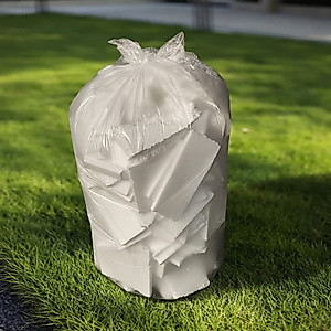 TYPLASTICS 40-45 Gallon Clear Trash Can Liners - 40" x 48" - HD Garbage Bags - Case of 250