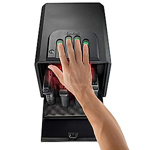 GunVault MultiVault Quick Access Large Gun Safe with Illuminated No-Eyes Digital Keypad, Auto Slide-Out Drawer and LED Illumination (4 Pistol Capacity)