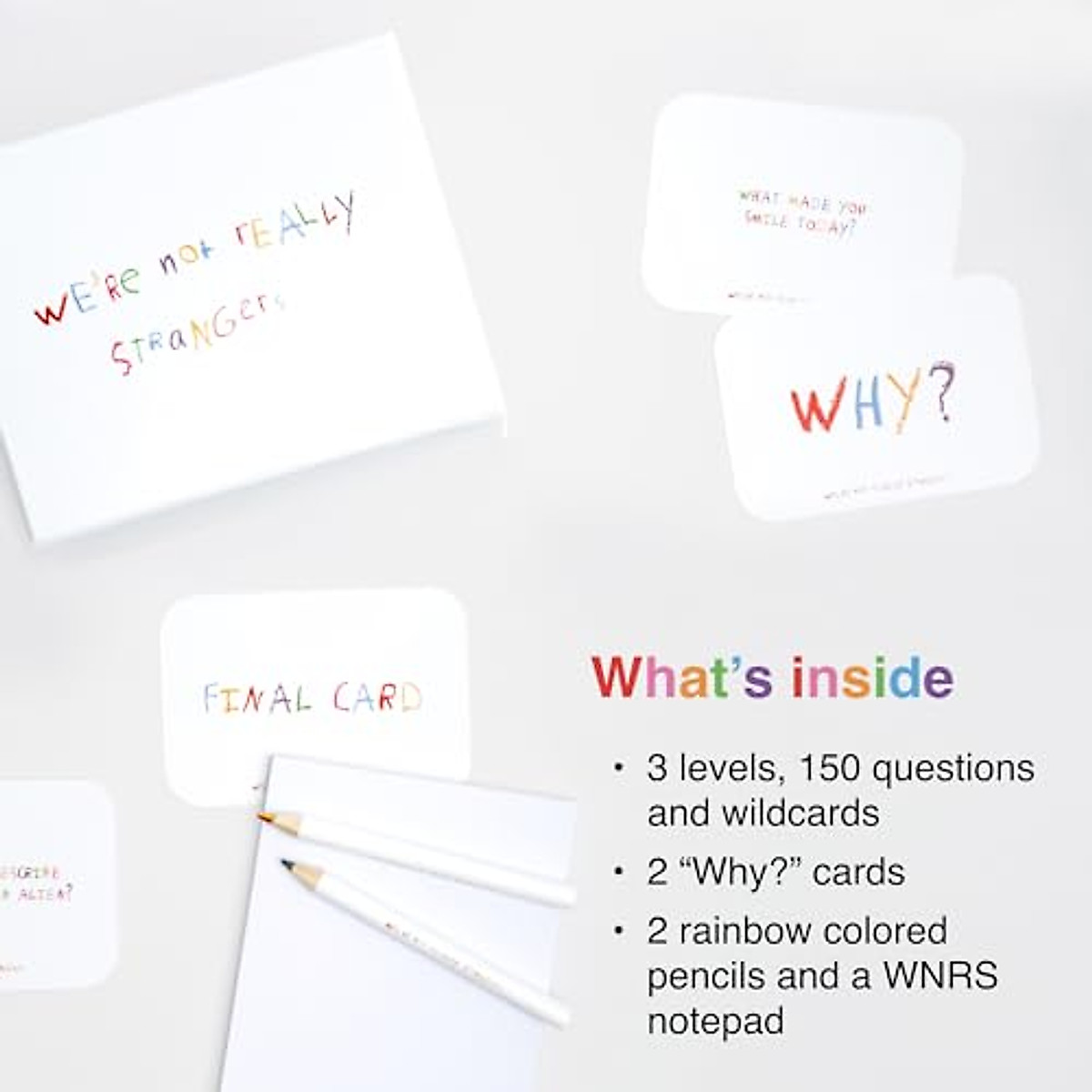 WE'RE NOT REALLY STRANGERS Kids Edition Card Game - 150 Conversation Cards for Kids, Adults,Teens,Couples & Strangers – Fun Family Party Time for Game Night or Kid’s Parties,Ages 5+,2-6 Players