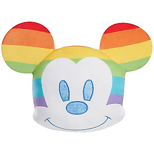 Just Play Disney Pride Character Head Plush Mickey Mouse, Kids Toys for Ages 2 Up, Amazon Exclusive