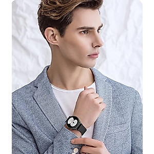 Zedoli No Gap Metal Bands Compatible with Samsung Galaxy Watch 6 band/Watch 5/Galaxy Watch 4 Band 40mm 44mm/Galaxy Watch 5 Pro Band 45mm/Watch 4 Classic Band/Watch 6 Classic Band 43mm 47mm Men Women