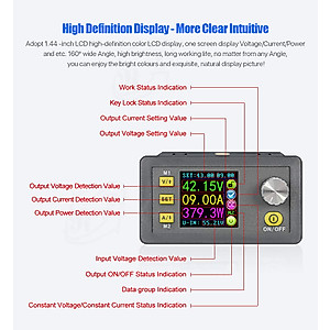 RD DPS5020 50V 20A Constant Voltage Current DC DC Step-Down Power Supply Module Buck Voltage Converter Voltmeter (DPS5020)