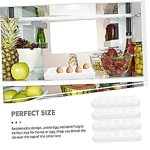 Mobestech 2 Sets 10 Egg Trays Egg Cases Kitchen Egg Holder Refrigerator Egg Storage Organizer Egg Placing Holder Fridge Eggs Holder Containers with Lids Customized Storage Rack Foam White