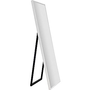 OBIOZZ Bedroom Floor Standing Mirror Framed Floor Free Standing Easel Full Length Mirror 16″ X 57″ W, Quality Material Full-Length Mirror