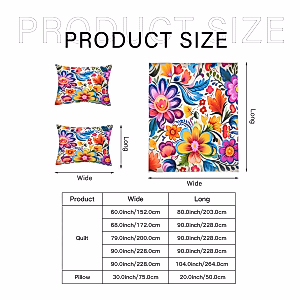 Bohemian Double Bed Duvet Set - 3 Pieces | Various Sizes | Soft & Breathable | Durable Hidden Zipper | High Density Wash | Unisex & All-Season Full 79x90 Inch