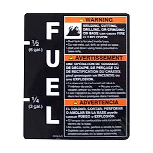 Miller 227912 Label, Warning Do Not Weld On Base/Fuel Level
