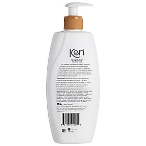 Keri Whole Body Therapy Original Shea Butter Lotion, Continuous Moisturization, 3 Essential Moisturizers (Vitamin E, Aloe and Sunflower Seed Oil) 15 oz.