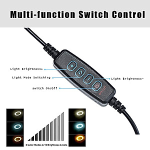 Magnifying Glass with Light and Stand,3 Color Modes Stepless Dimming-5X,Adjustable Swing Arm LED Magnifier Desk Lamp 5-Diopter Glass Lens, for Close Work, Repair, Crafts, Reading,Sewing